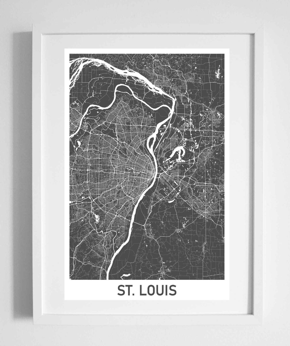 St Louis | City Street Art Map Print Poster – Streetgraph Prints